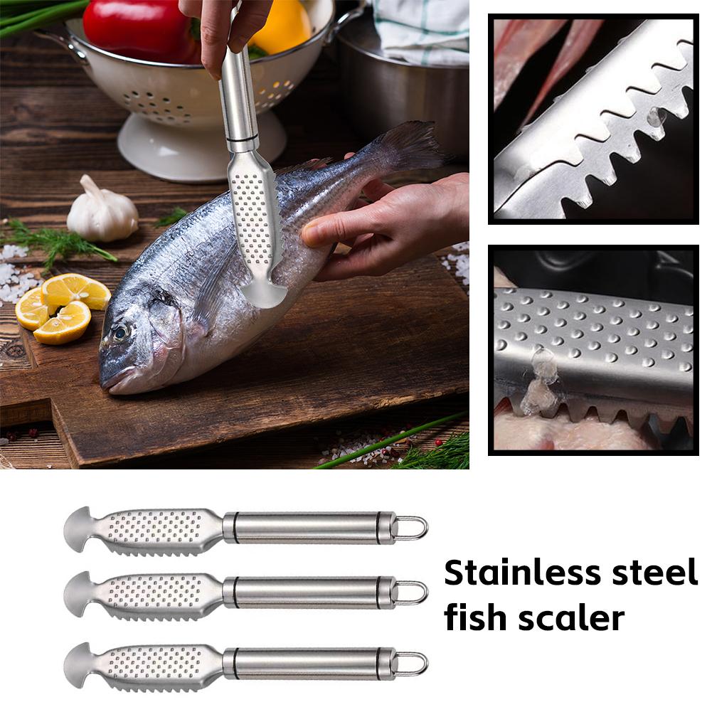 Ruifaya Fish Scales Scraping Tool,Multifunction Stainless Steel Fish ...