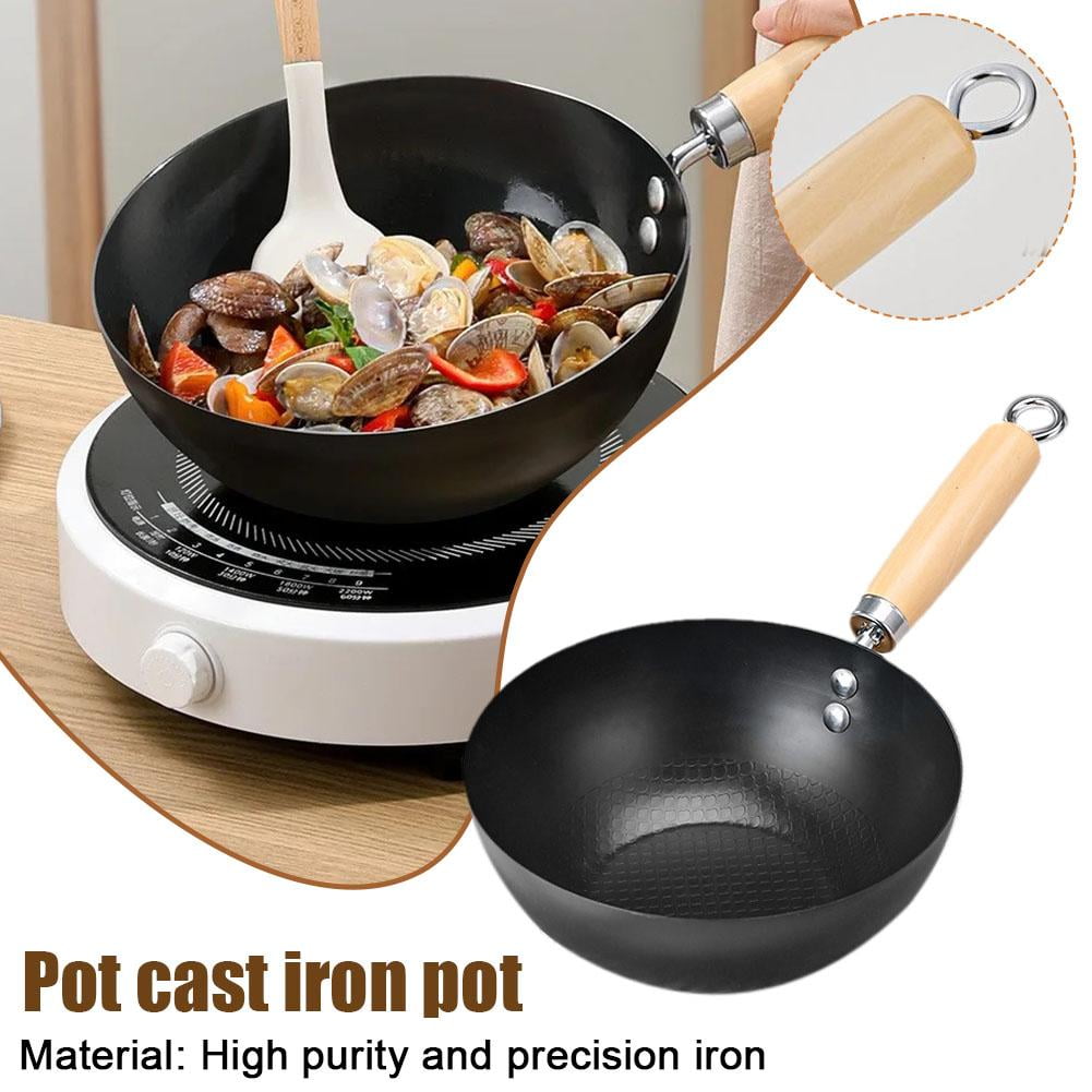 Ruifaya Japanese Style Cast Iron Pot, Clear Frying Pot, Black Pot Hot ...
