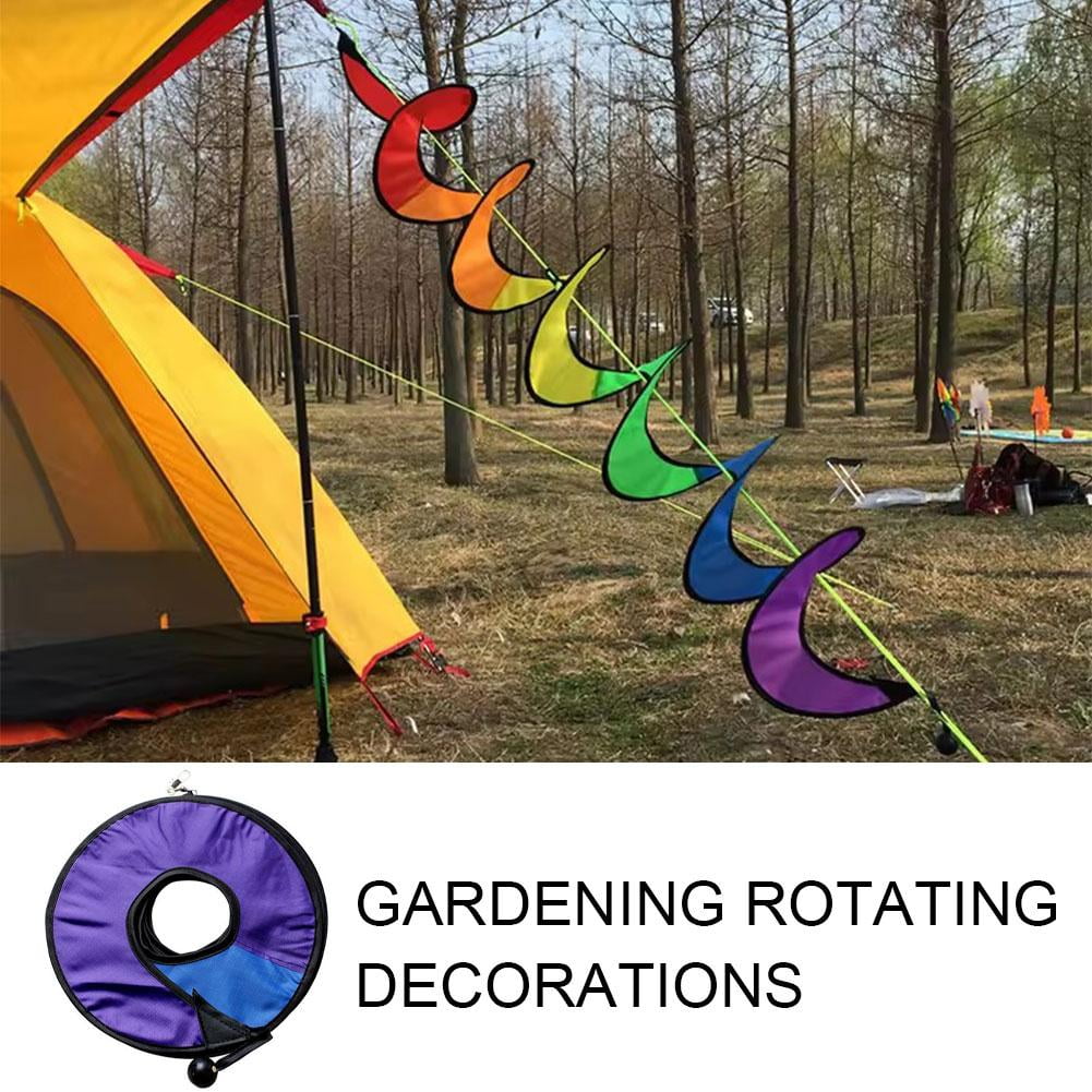 Ruifaya L(C)$Outdoor pendant rotating wind turn colorful wind strip ...