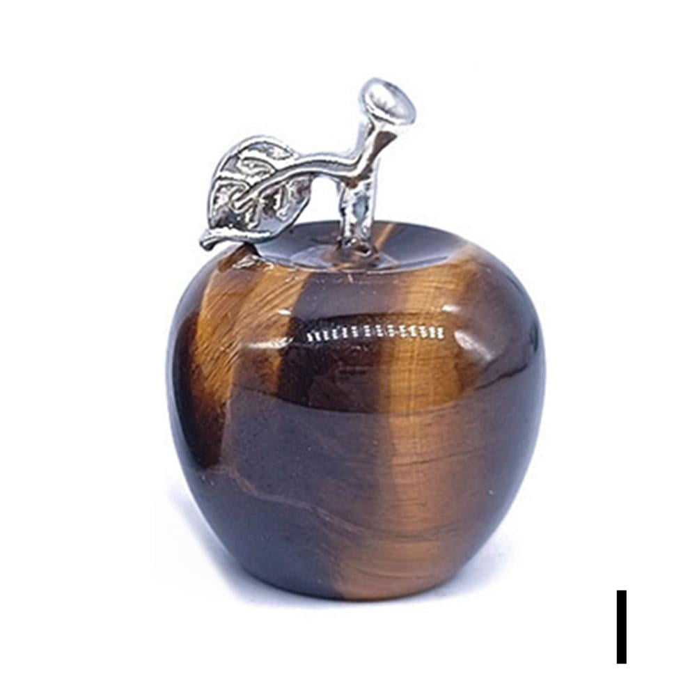 Ruifaya Quartz Crystal Apple Statue,Christmas Desk Decor Collectibles ...