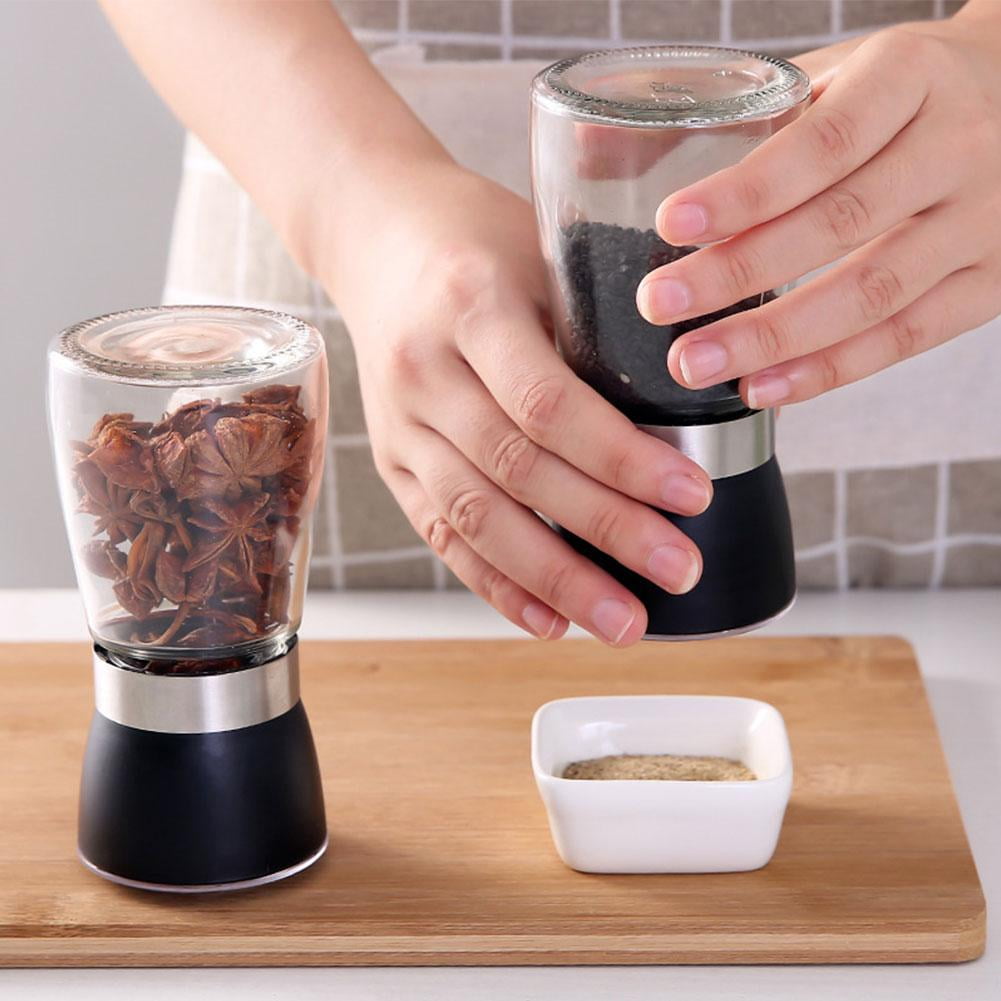 Ruifaya Red lid (A)$Household pepper grinder glass manual grinding ...