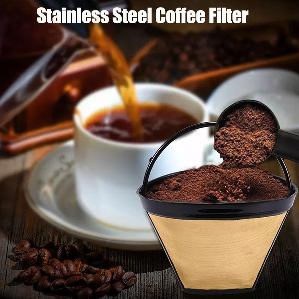 Ruifaya Reusable Cone Shape Permanent Coffee Filter Mesh Basket FASTAU ...