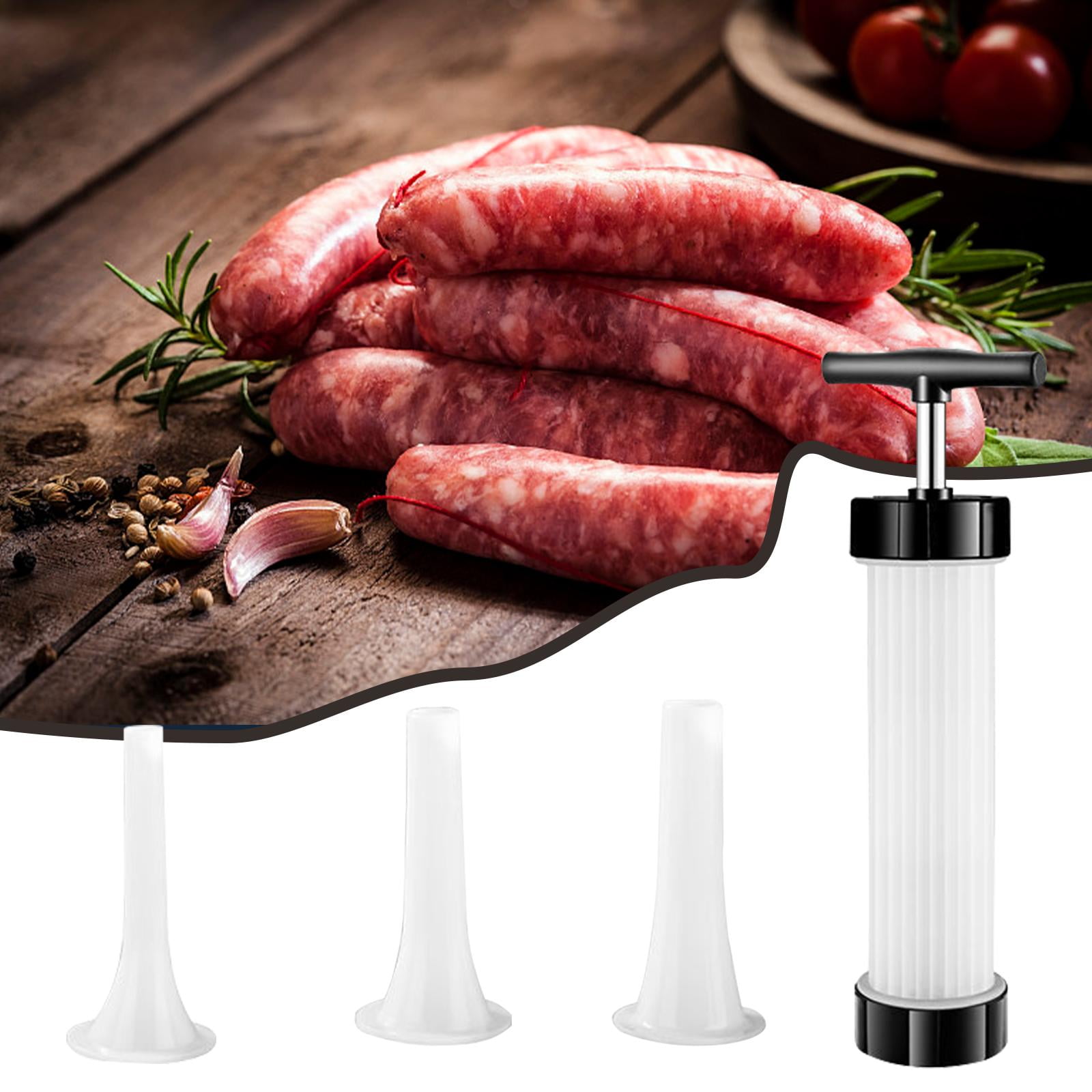 Ruifaya Sausage Machine Meat Filler Stuffer Salami Maker Funnel Hand ...