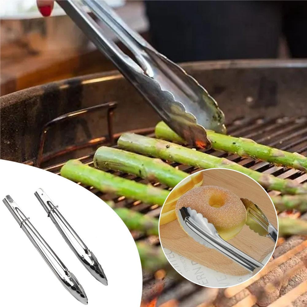 Ruifaya Stainless Steel Long Tongs Kitchen Bread Food Cooking BBQ Steak ...