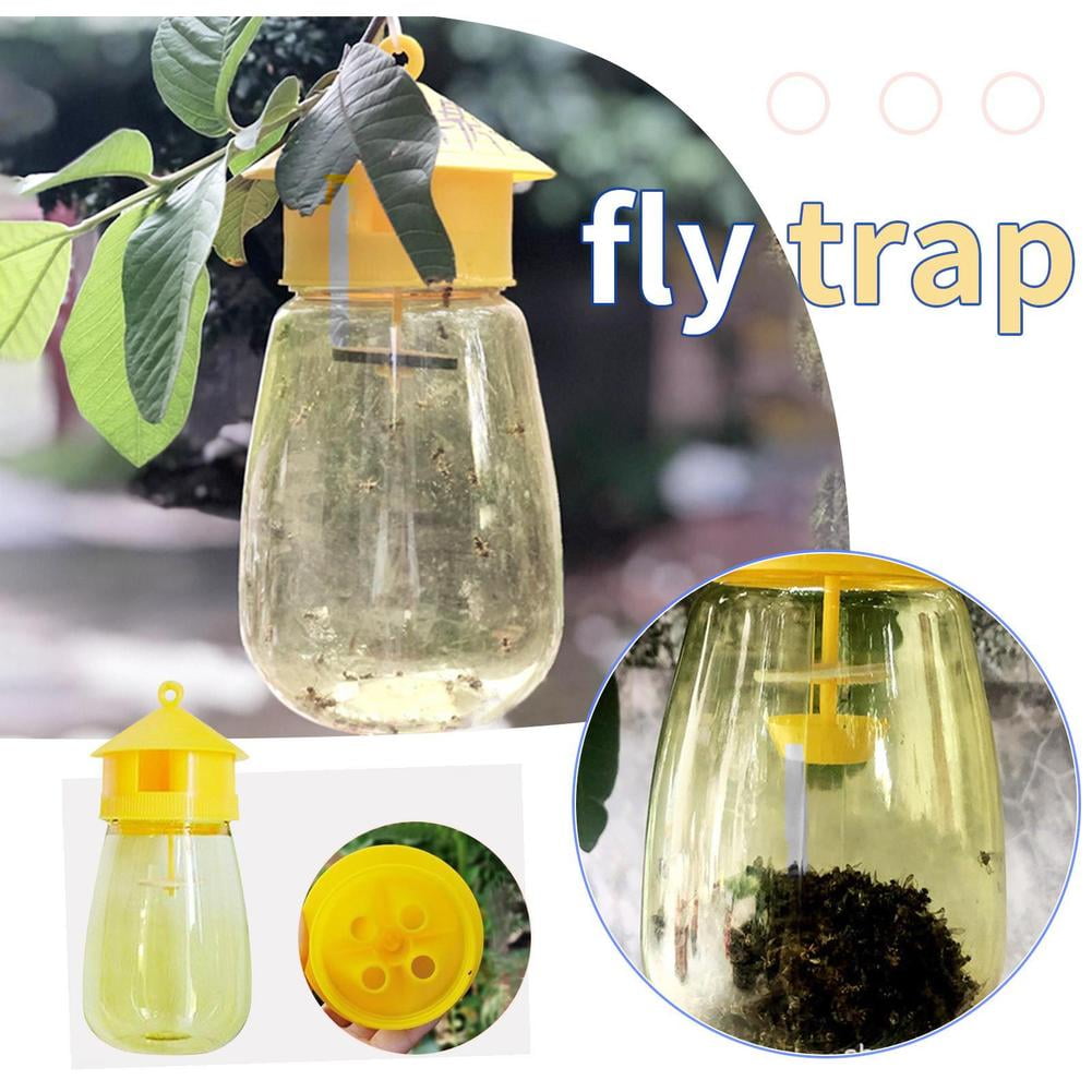 Ruifaya Yellow (A) $ New four-hole fruit fly trap needle bee trap ...