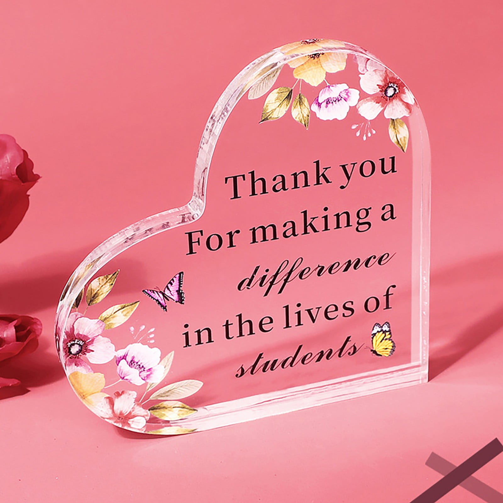 Ruifushidai Acrylic Heart Shaped Ornaments Transparent Hand Gifts ...