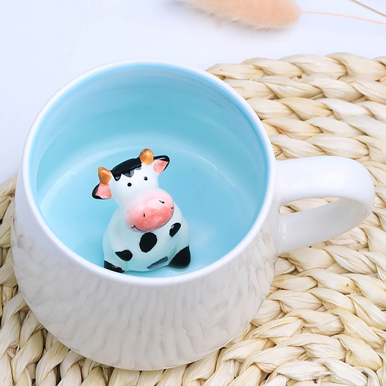 Ruifushidai Cow Mug With Cow Inside Cute Coffee Mugs With Handle Tea ...