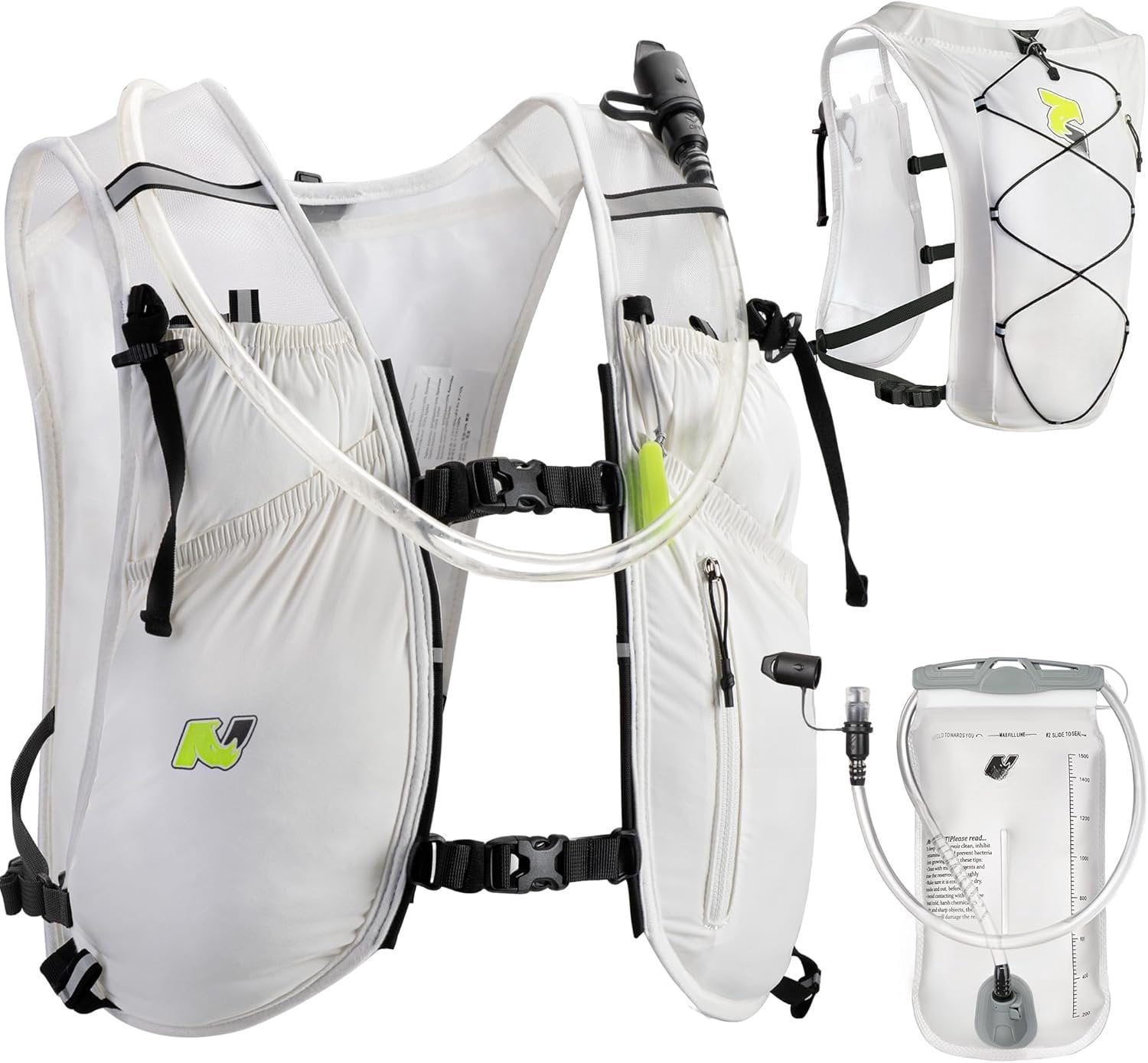 Ruig Vest, 5.5L Breathable Ruig Hydratio Vest with 1.5L Water Bladder ...