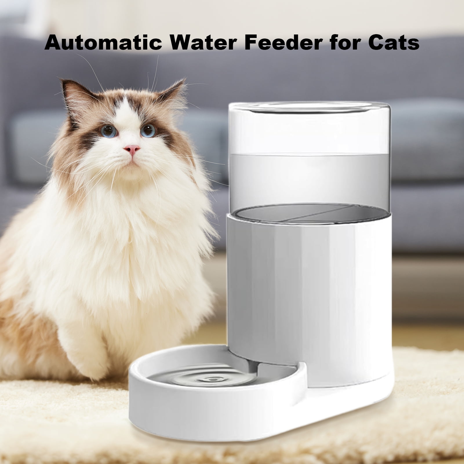 Ruike 1.2L Automatic Pet Waterer Leakproof NonSlip Base Transparent ...