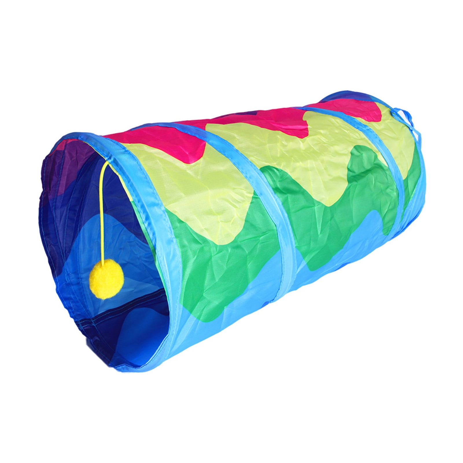 Ruike Collapsible Cat Tunnel Toy with Hanging Ball, Long and ...