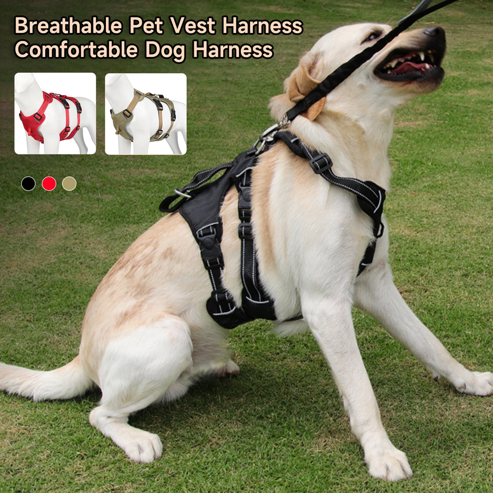 Ruike Escape-proof Dog Vest Harness - Breathable, Step-in, Adjustable ...