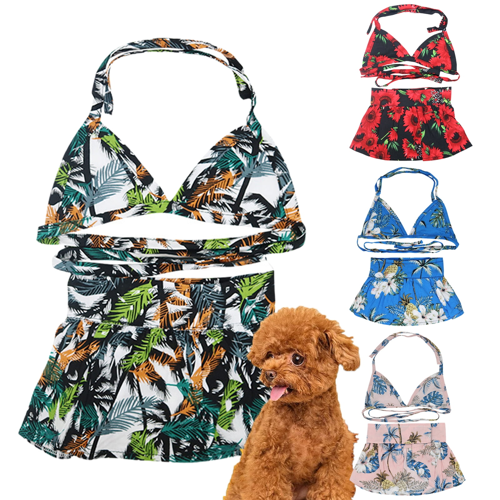Ruike Eye-catching Floral Print Pet Swimsuit - Soft, Comfortable, Lace ...