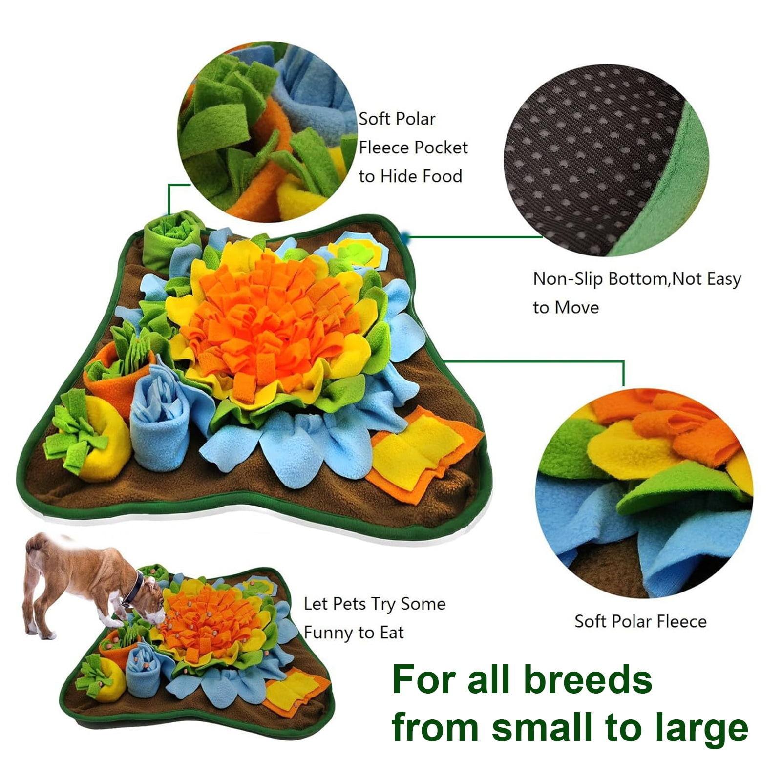 Ruike Pet Snuffle Mat for Dogs and Cats, an Interactive Slow Feeder ...
