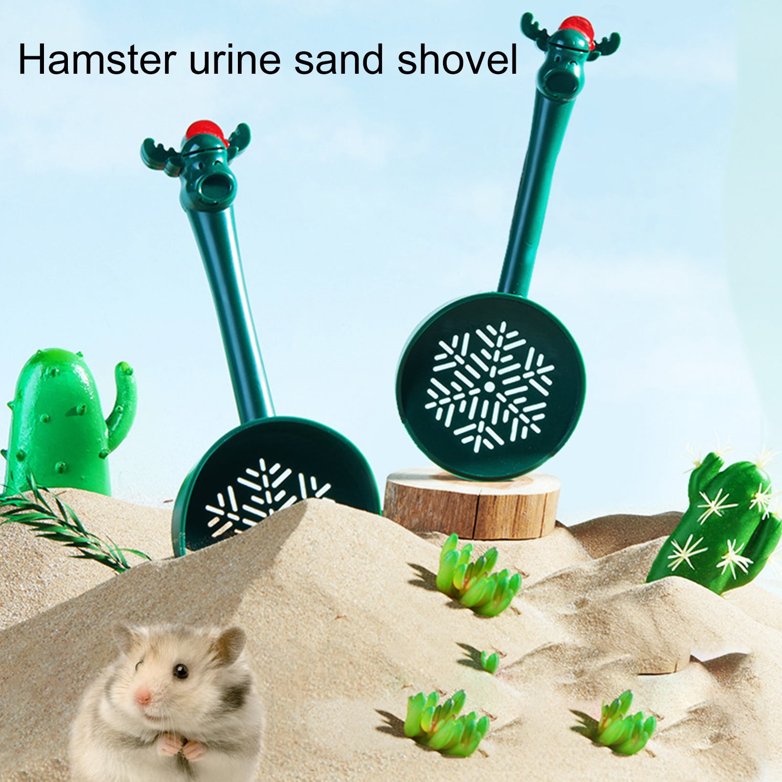 Ruike Reusable Hamster Sand Shovel with Long Handle & Dense Holes ...