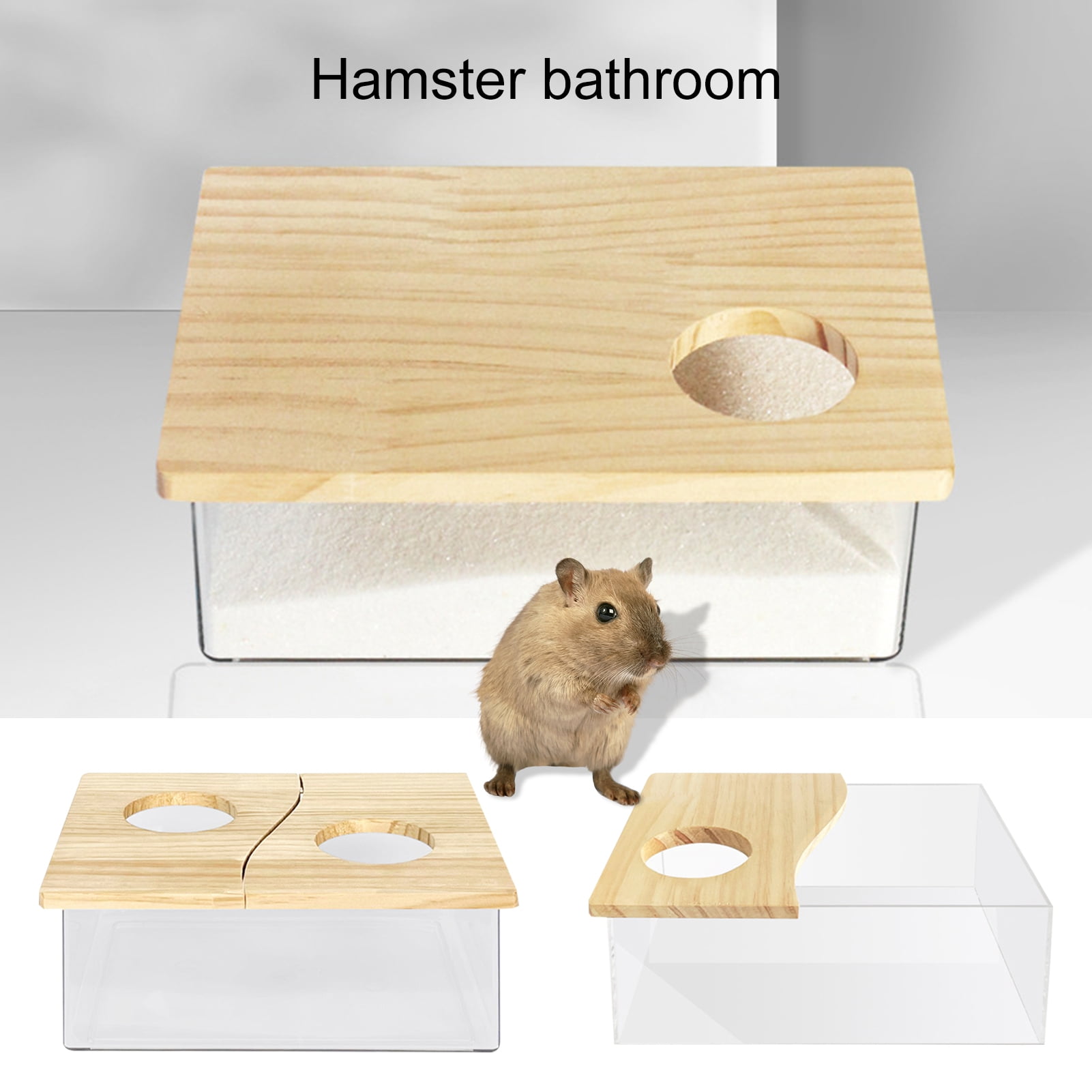 Ruike Transparent Hamster Sandbox with Large Space and Smooth Edges ...