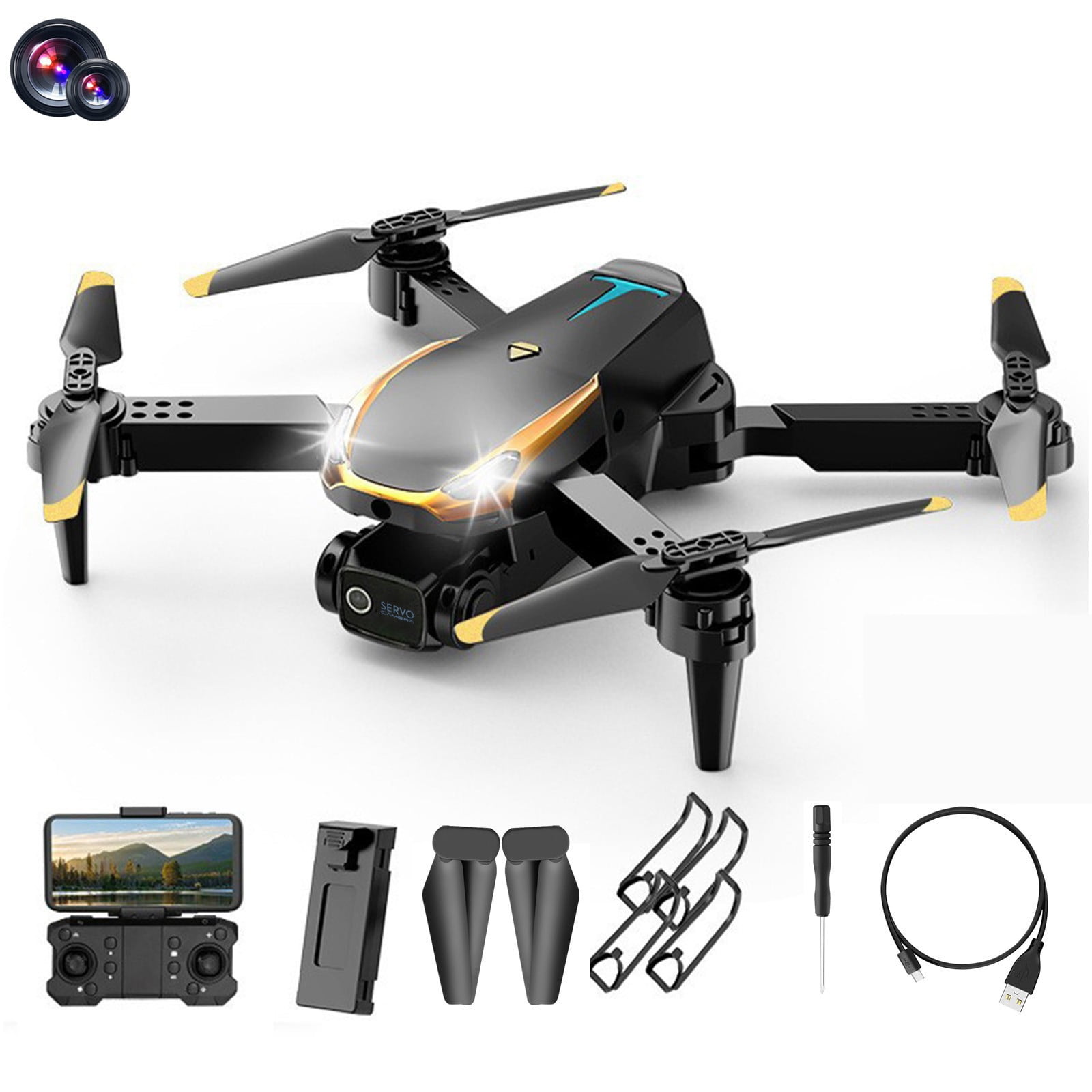 Ruimatai Drone With Dual 1080P HD FPV Camera Remote Control With ...