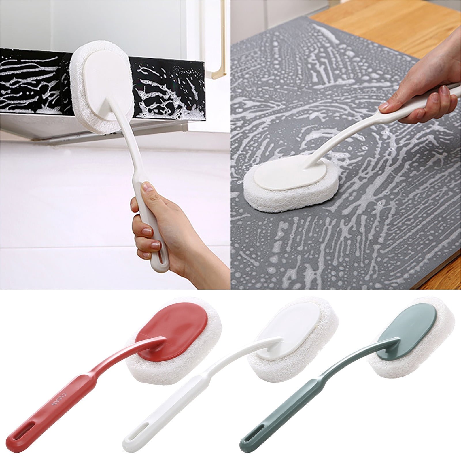 Ruimatai Long Handle Brush Eraser Magic Sponge DIY Cleaning Sponge for ...