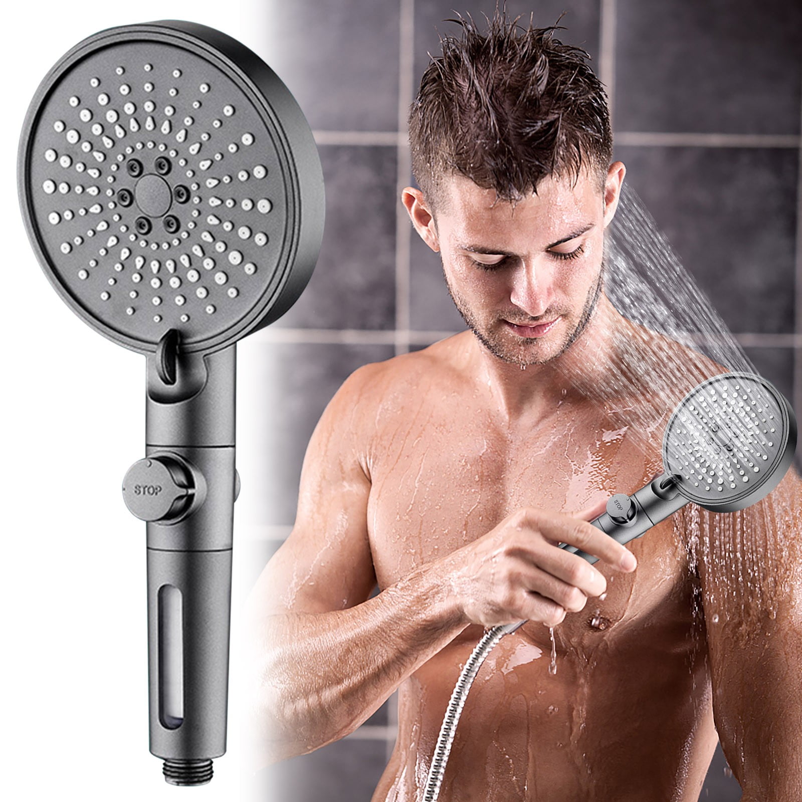 Ruimatai Shower Head High Pressure Pressurized Shower Head, Bathroom ...