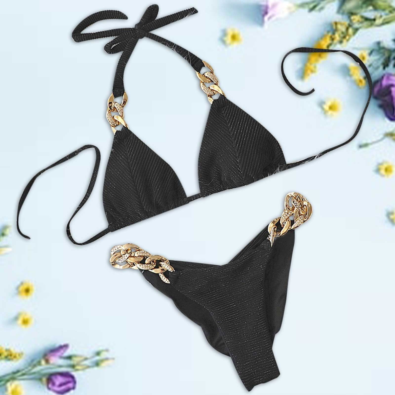 Ruimatai Summer Bikini Set for Women Push up High Cut Slimming Women ...