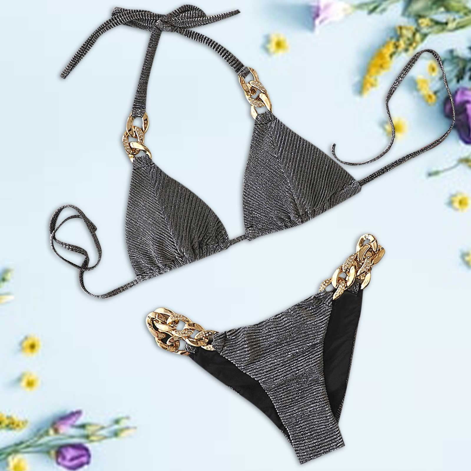 Ruimatai Summer Bikini Set for Women Push up High Cut Slimming Women ...