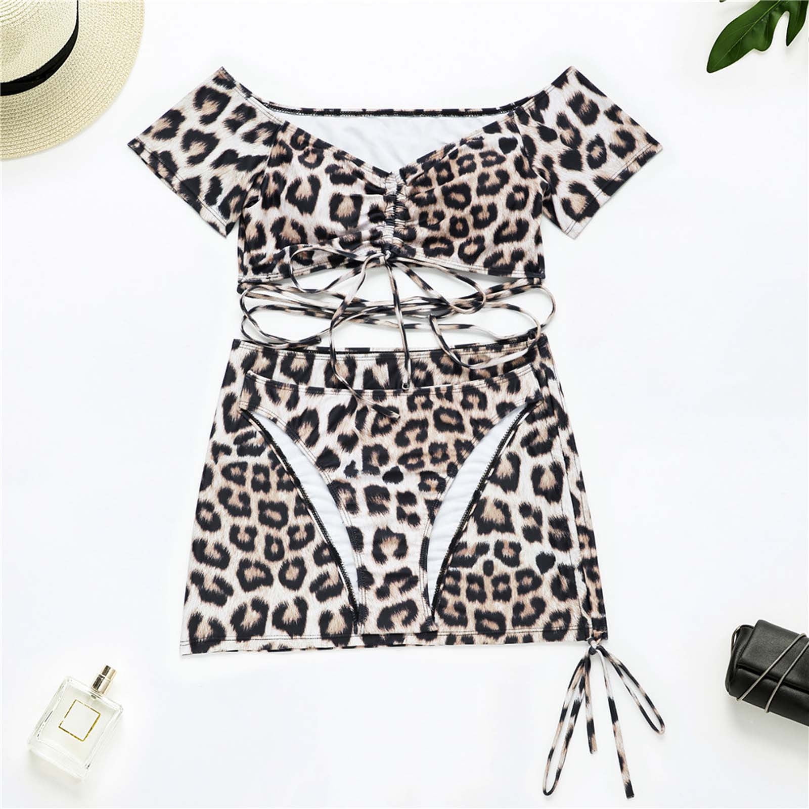 Ruimatai Summer Bikini Set For Women Push Up High Waisted Bathing Suit