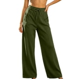 Ruimatai Women's Drawstring Elastic Waist Wide Leg Sweatpants Casual ...