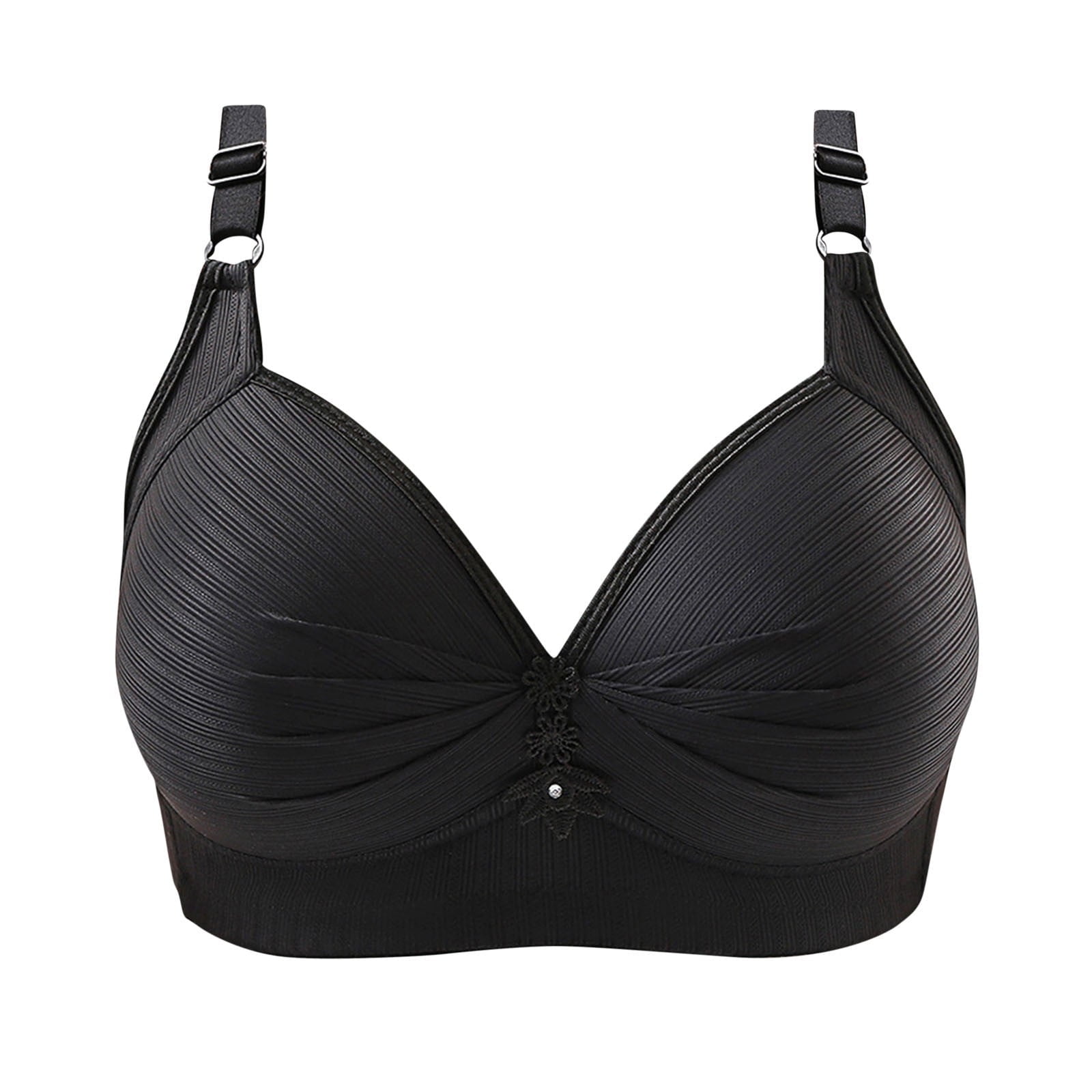 Ruimatai Women's Front Closure Bra Wireless Plus Size Comfortable ...