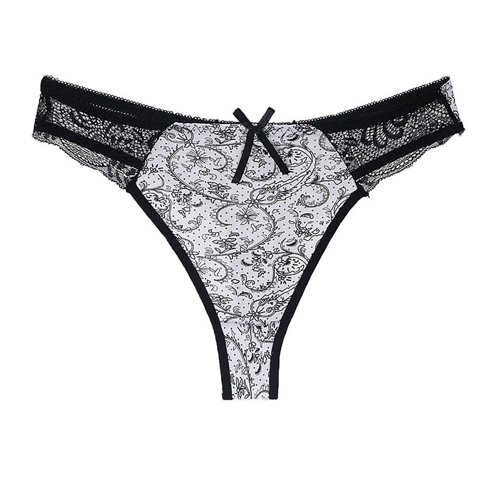 Ruimatai Women's Lace Thong Underwear Sexy Low Waist Comfortable ...