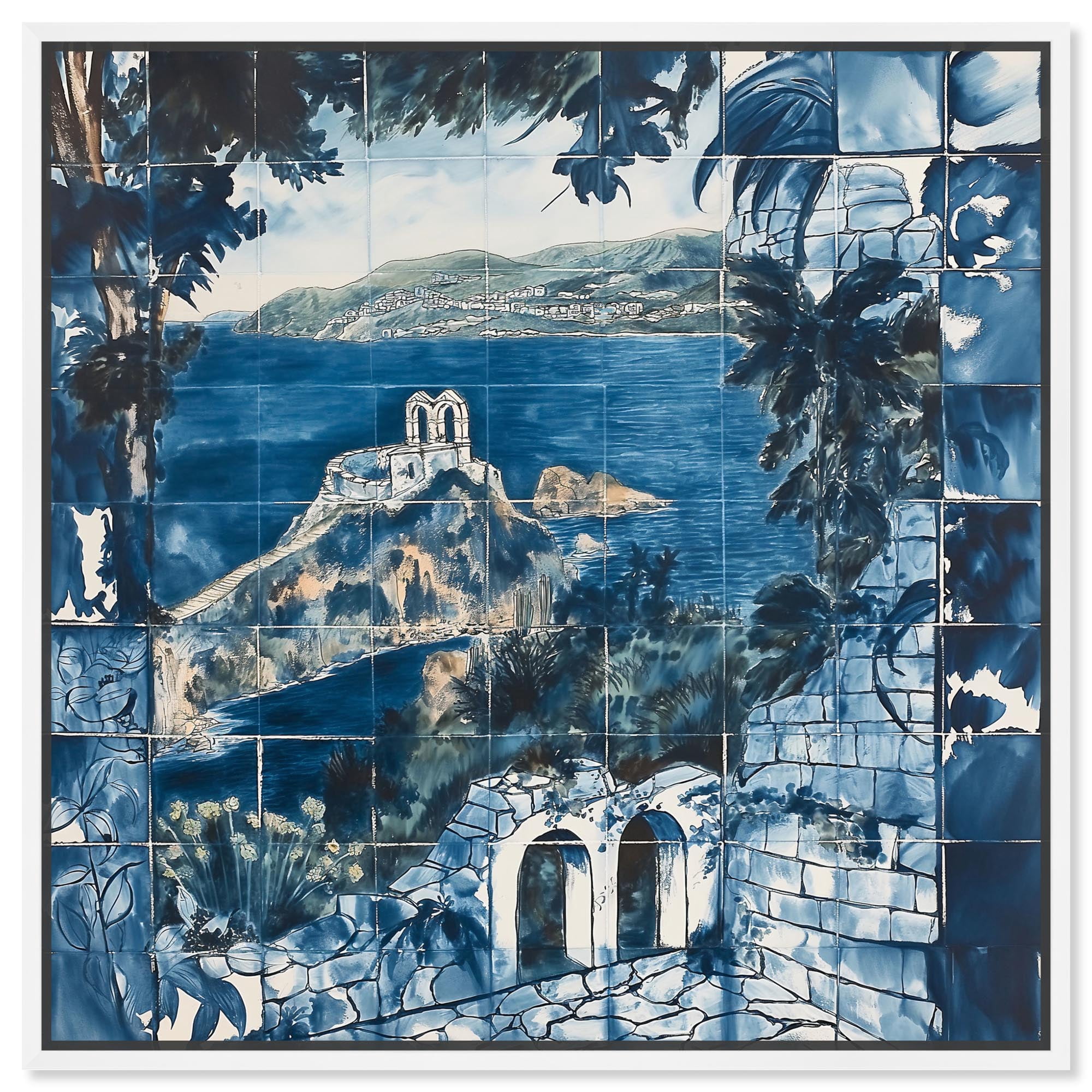 Ruined Epoch Canvas Classic Coastal Art by Art Remedy, White Frame, 40 ...