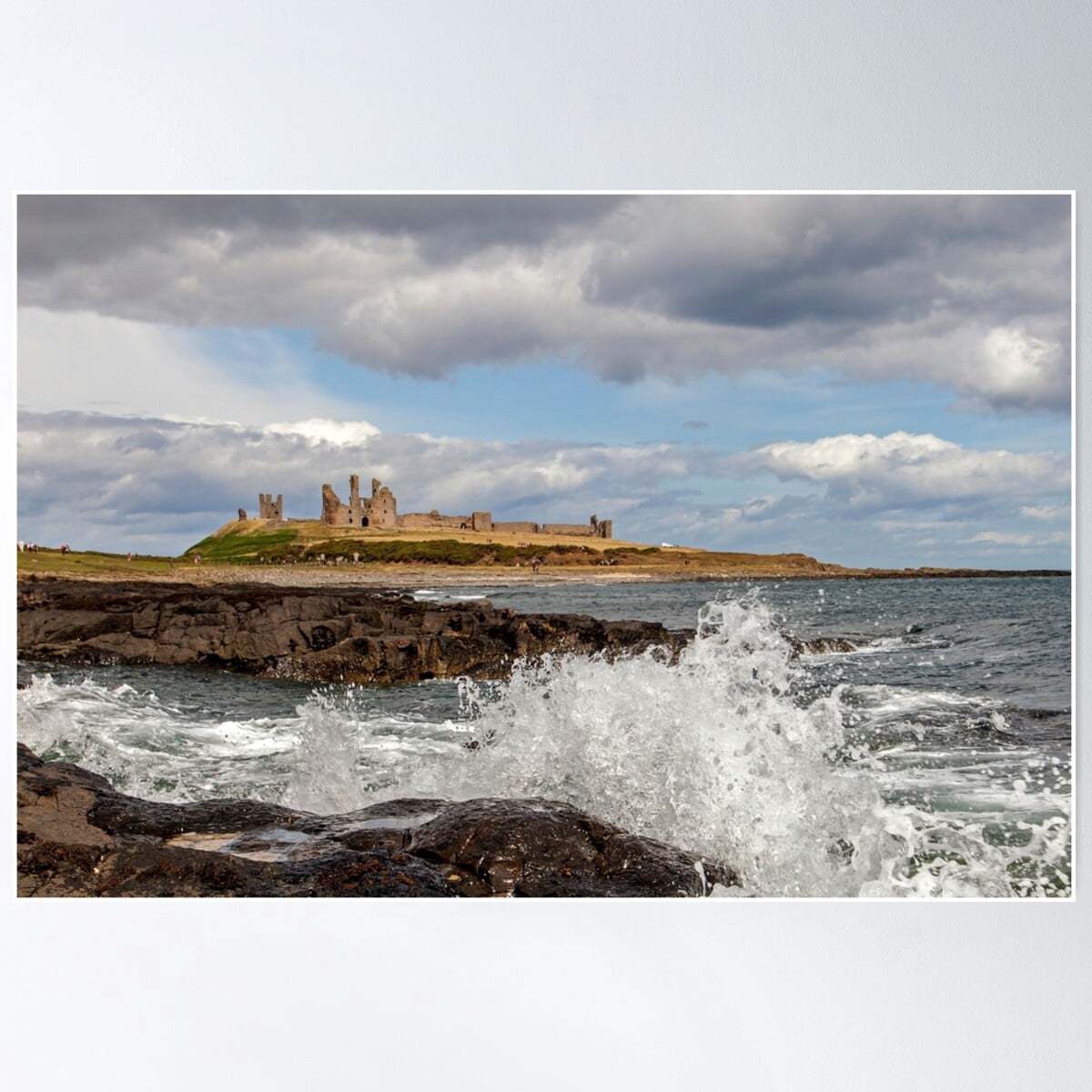Ruins By The Sea: Dunstanburgh Castle, A Coastal Fortress Poster Wall ...