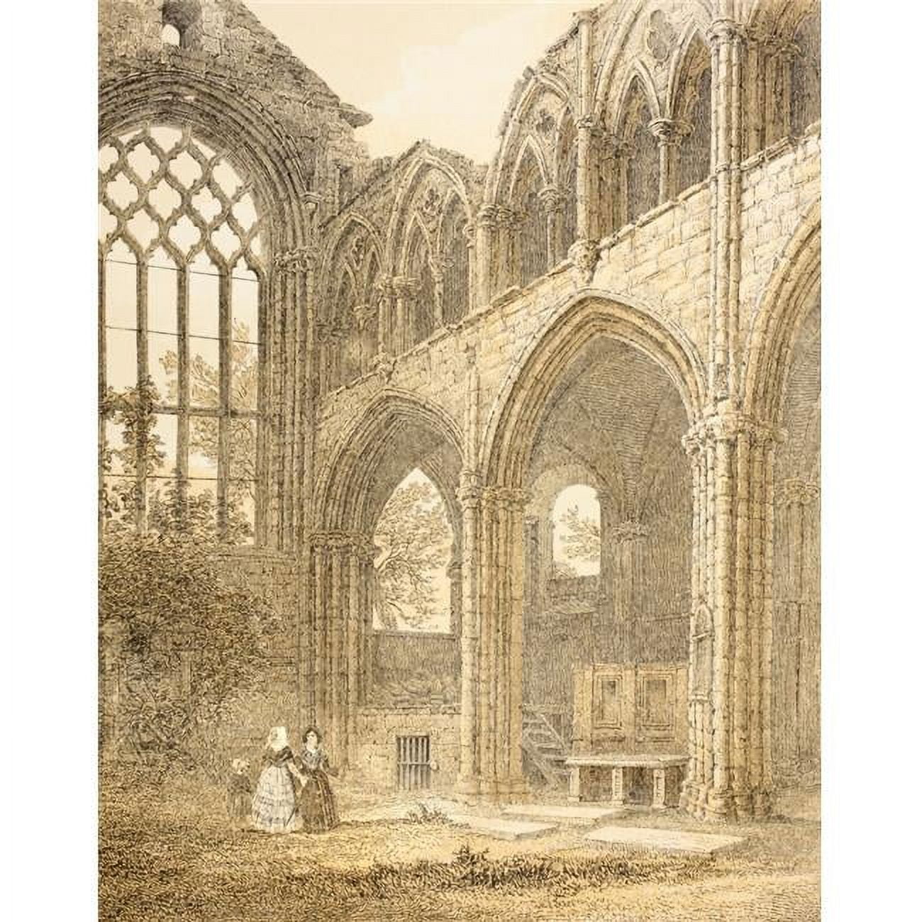 Ruins of Holyrood Abbey - Edinburgh - Scotland From A 19th Century ...
