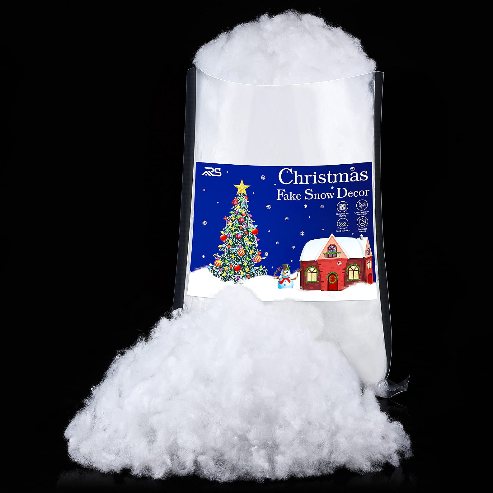 Ruisita Christmas Fake Snow Decor for Crafts Artificial Snow Indoor ...
