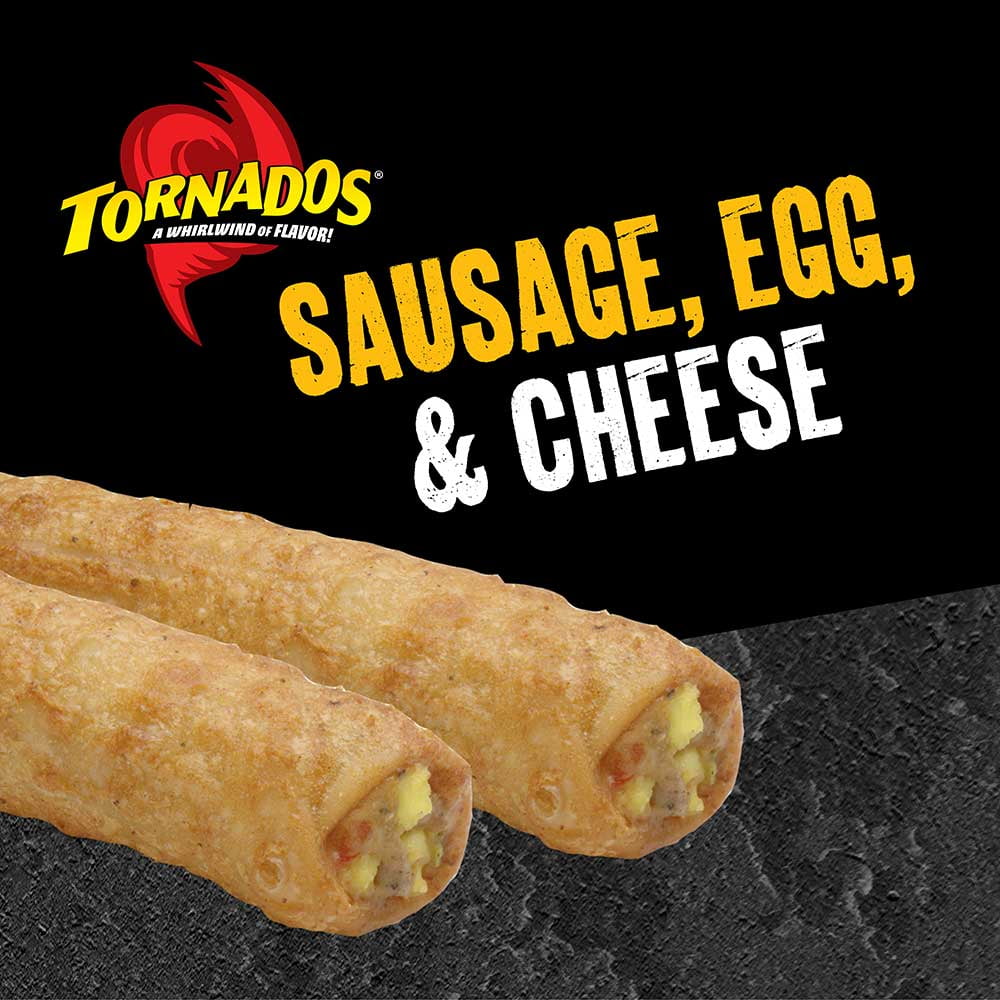 Tornados Sausage, Egg and Cheese Breakfast Tornado, 3 Ounce, 24 Pack ...