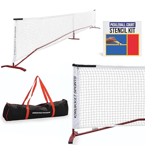 Rukket Sports Portable Pickleball Net System - Regulation Size 22ft ...