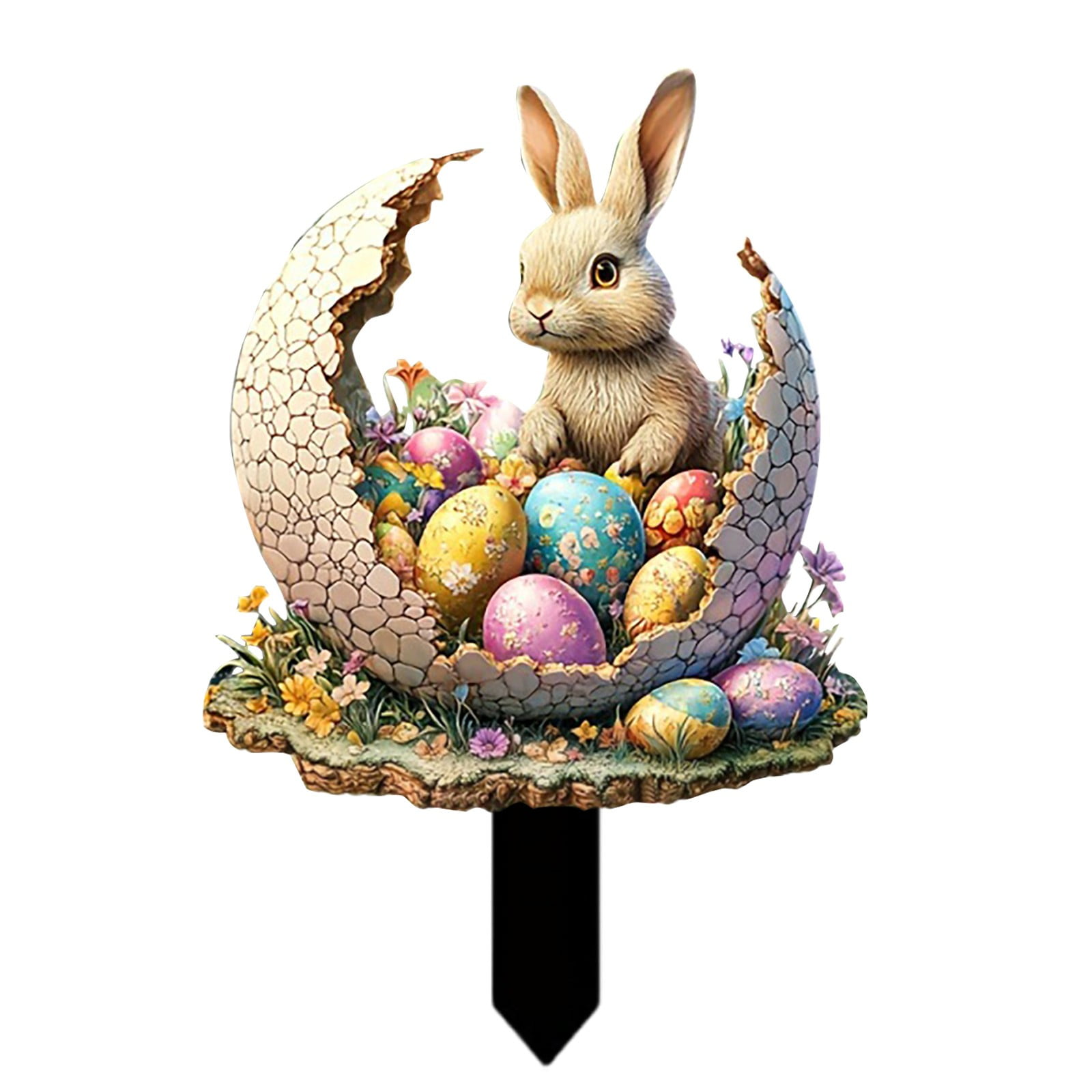 Rukui Easter Bunny Garden Stake Outdoor Home Decor - Walmart.com