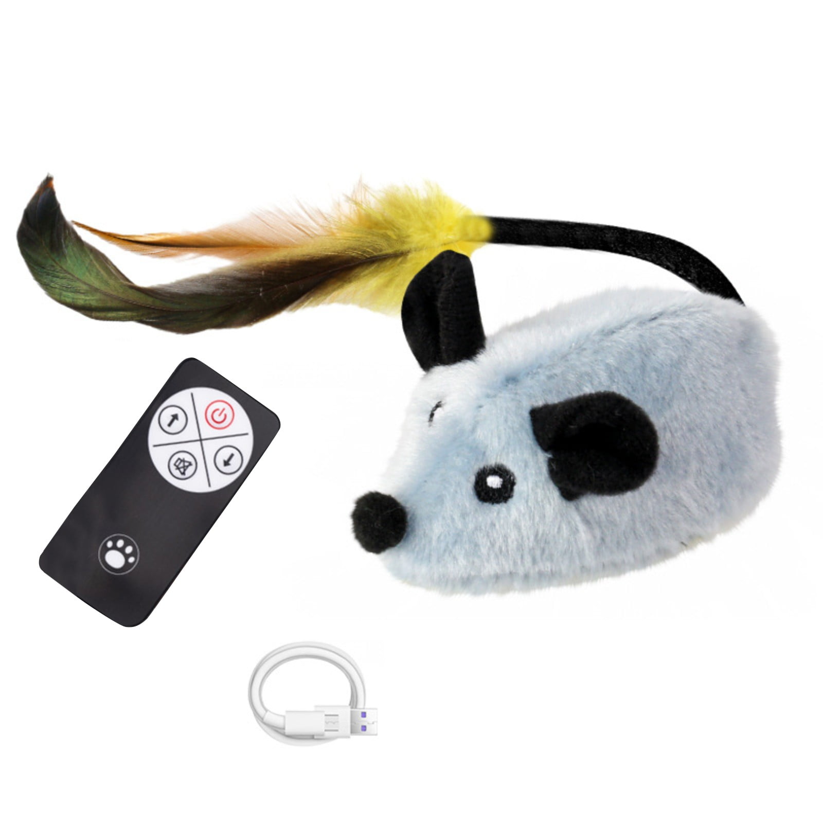 Rukui Remote Control Toy New Cat Toys Mice Electronic Moving ...