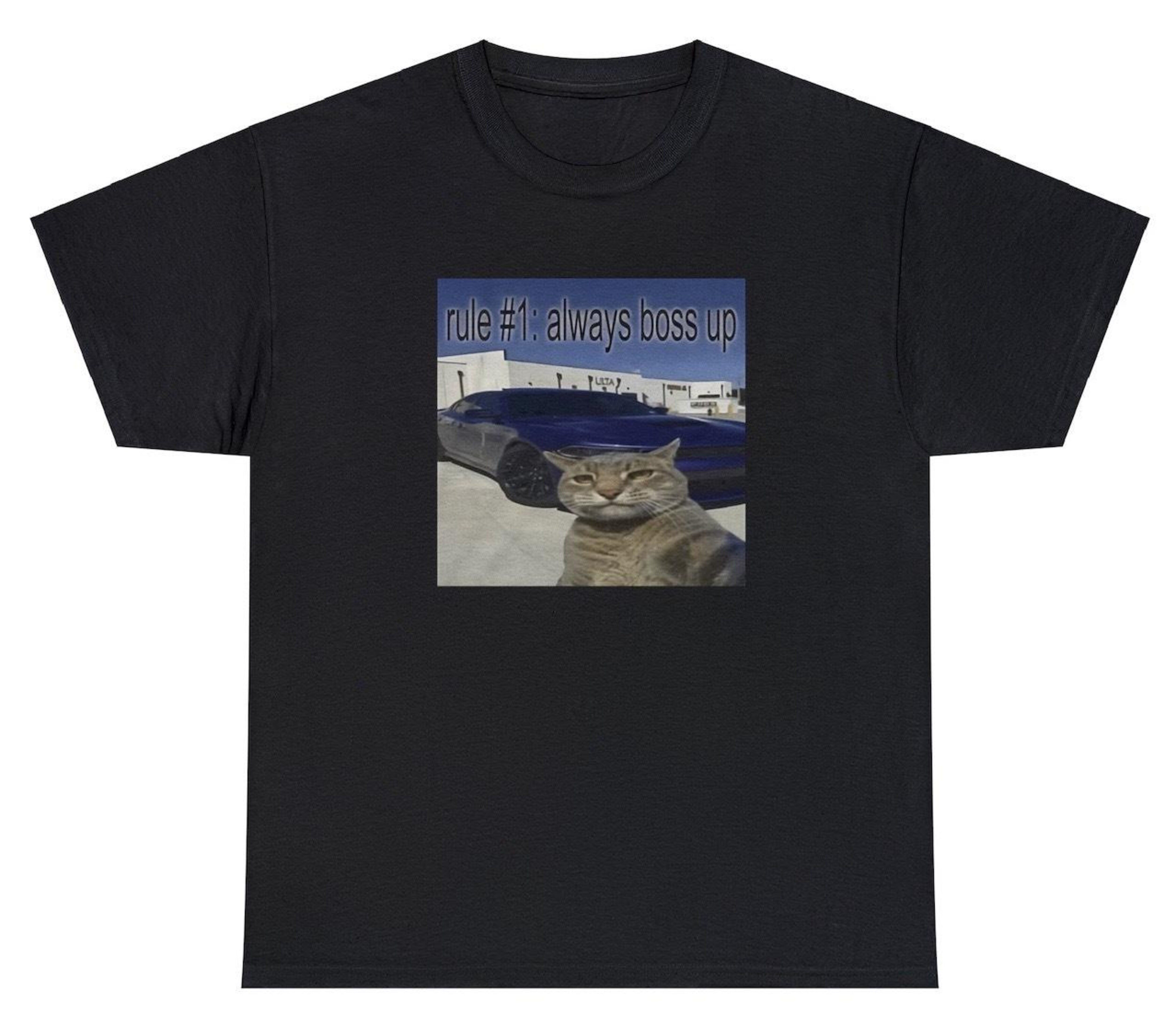 Rule #1 Always Boss Up Cat Meme Tee - Funny Shirts, Oddly Specific ...