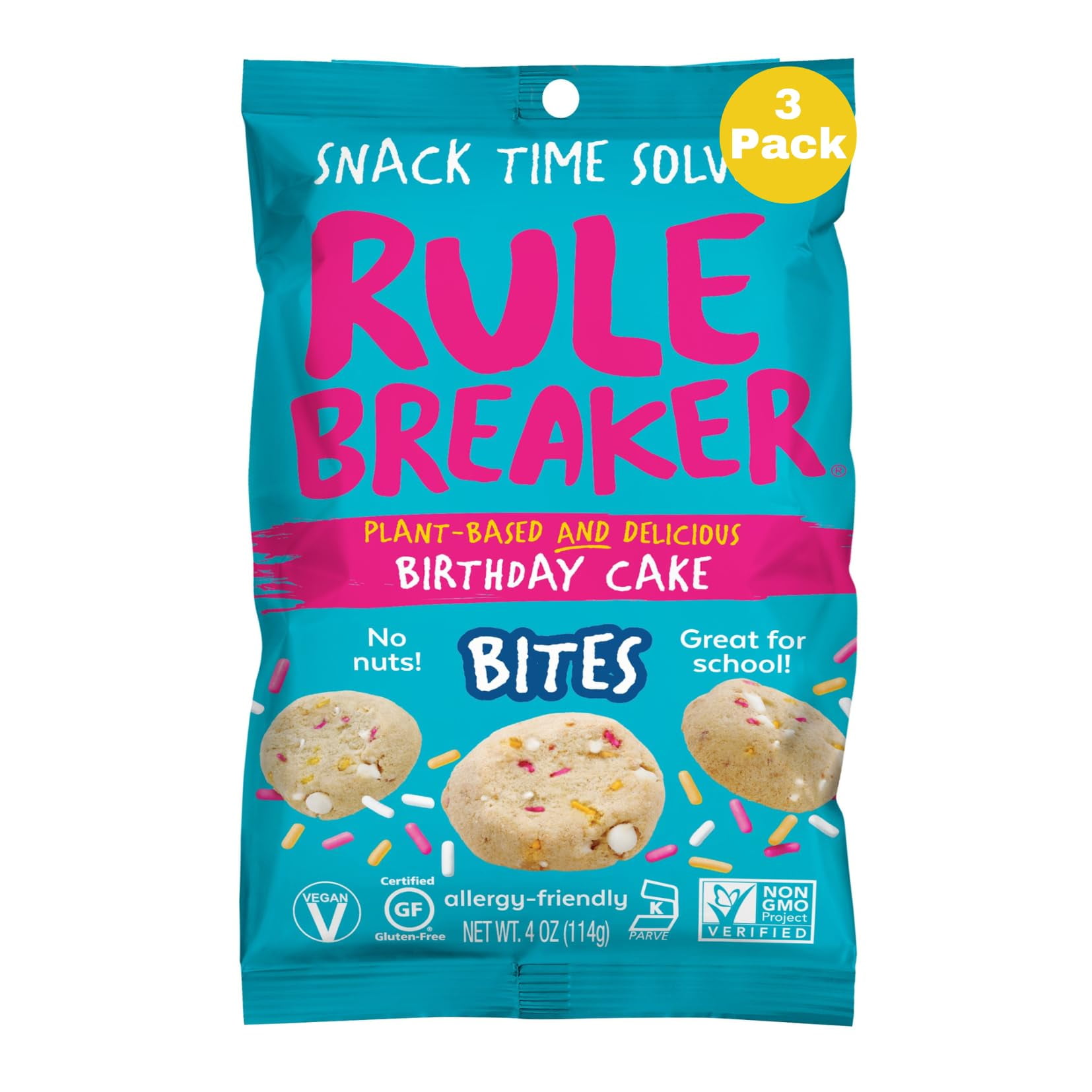 Rule Breaker Snacks Birthday SBF3 Cake Bites | Vegan, Gluten-Free ...