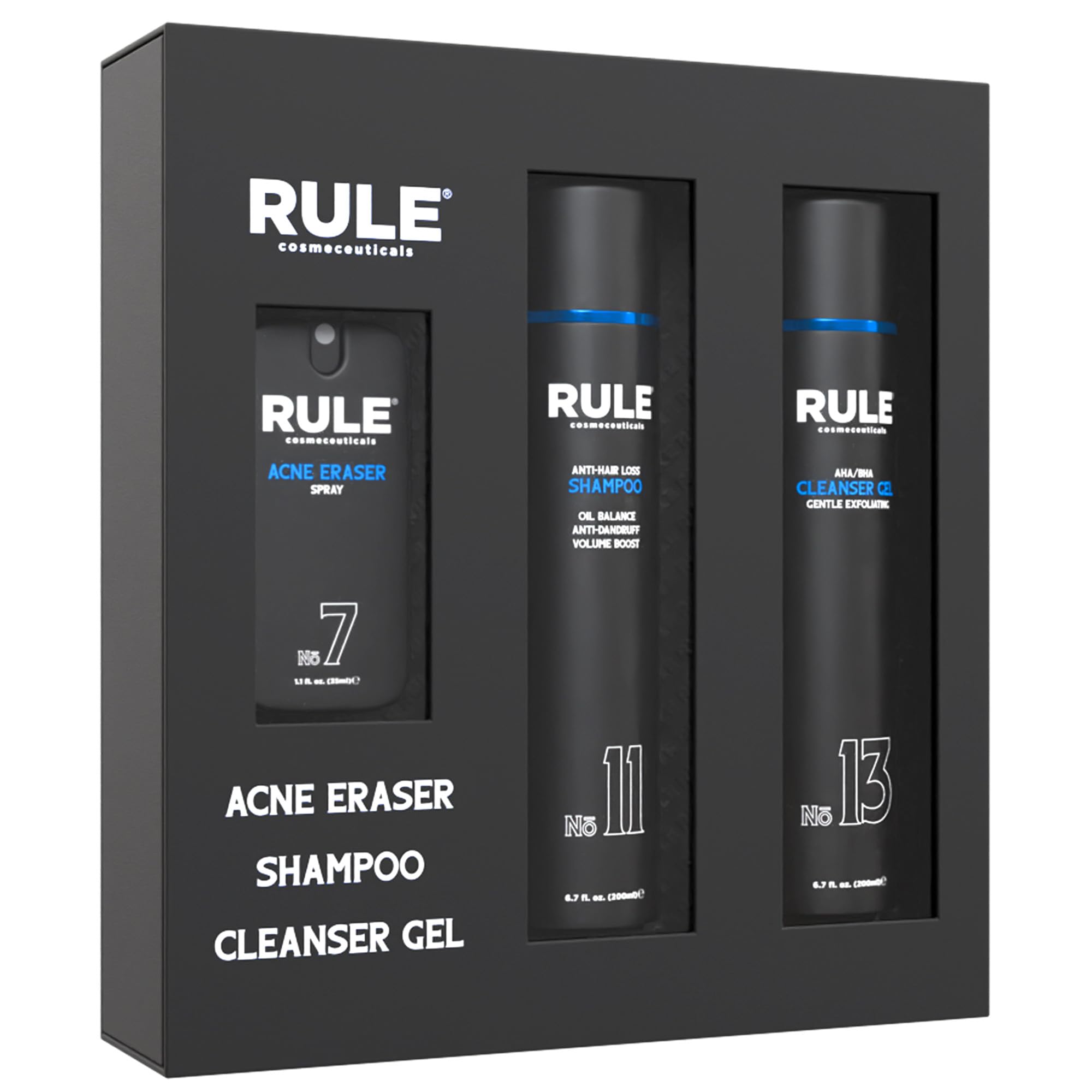 Rule Cosmeceuticals - Men's Face & Hair Kit, No.7 Body Acne Spray, No ...