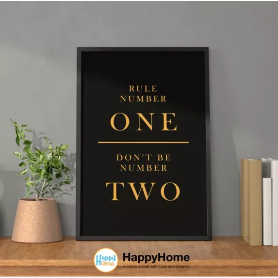 Rule Number One Motivational Quotes Inspirational Wall Art Canvas ...