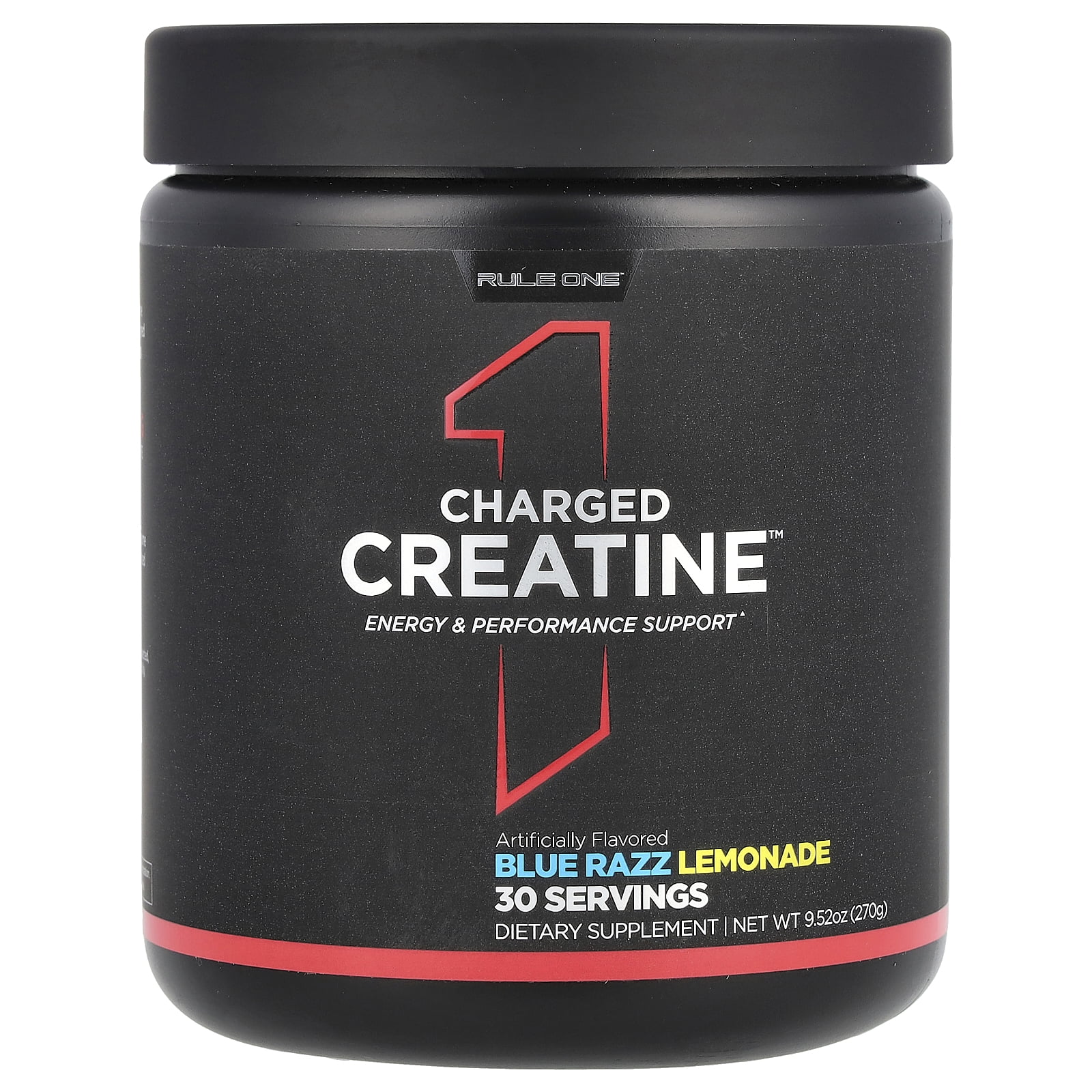 Rule One Proteins Charged Creatine, Blue Razz Lemonade, 9.52 oz (270 g ...
