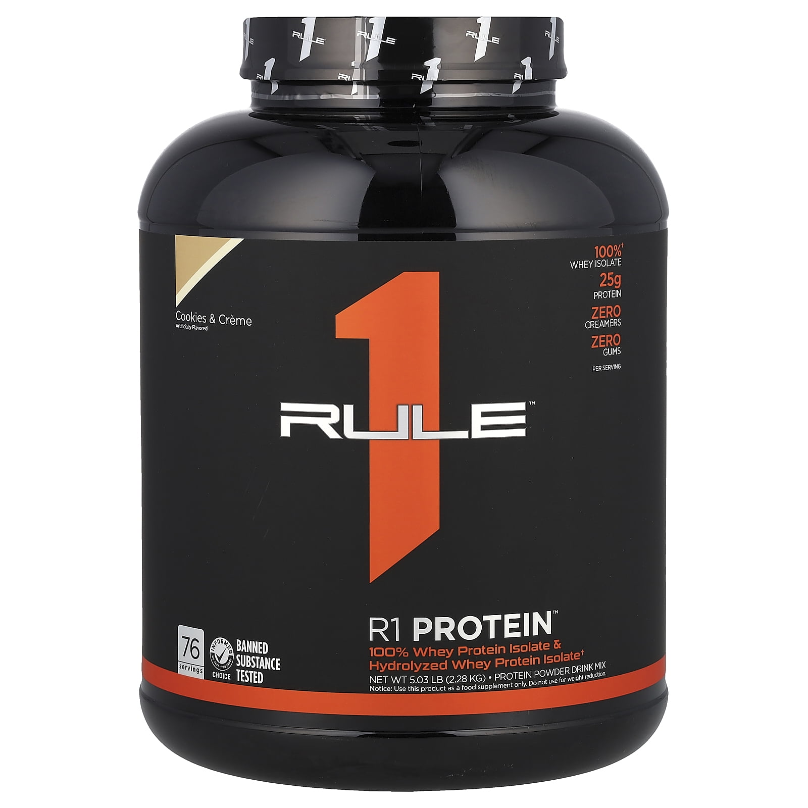Rule One Proteins R1 Protein Powder Drink Mix, Cookies & Creme, 5.03 lb ...