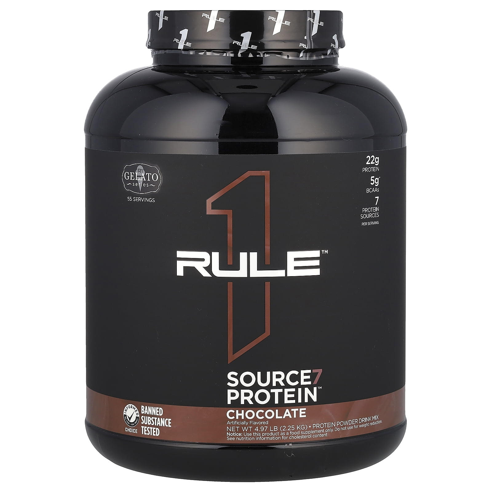 Rule One Proteins Source7 Protein Powder Drink Mix, Chocolate, 4.97 lb ...