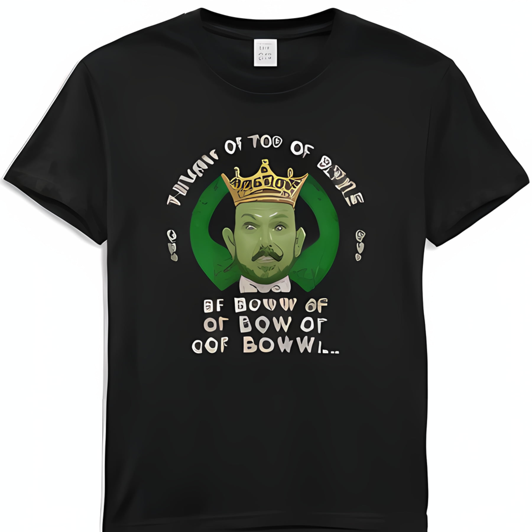 Rule the Style Scene with our Black T-Shirt Featuring a Regal Crowned ...