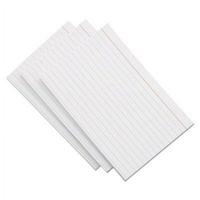 Ruled Index Cards, 4 x 6, White, 100/Pack - Walmart.com