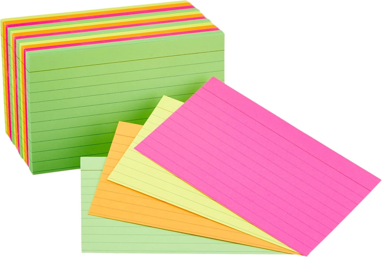 Ruled Index Flash Cards for Studying and Note Taking, Color Coding ...