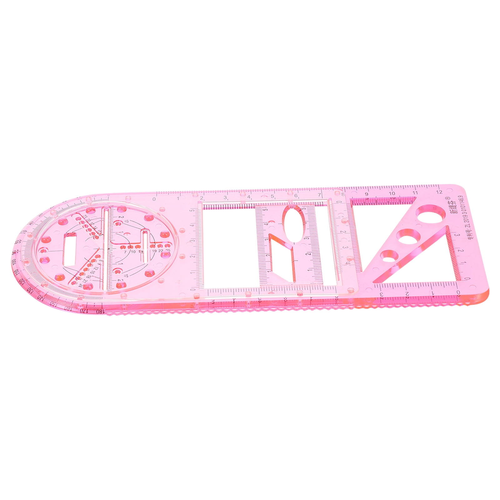 Ruler Circle Stencil Template for Drawing Scale Pupils Pink - Walmart.com