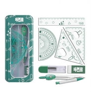lingyoucraft Math Geometry Set Protractor Ruler Pencil for Pink ...