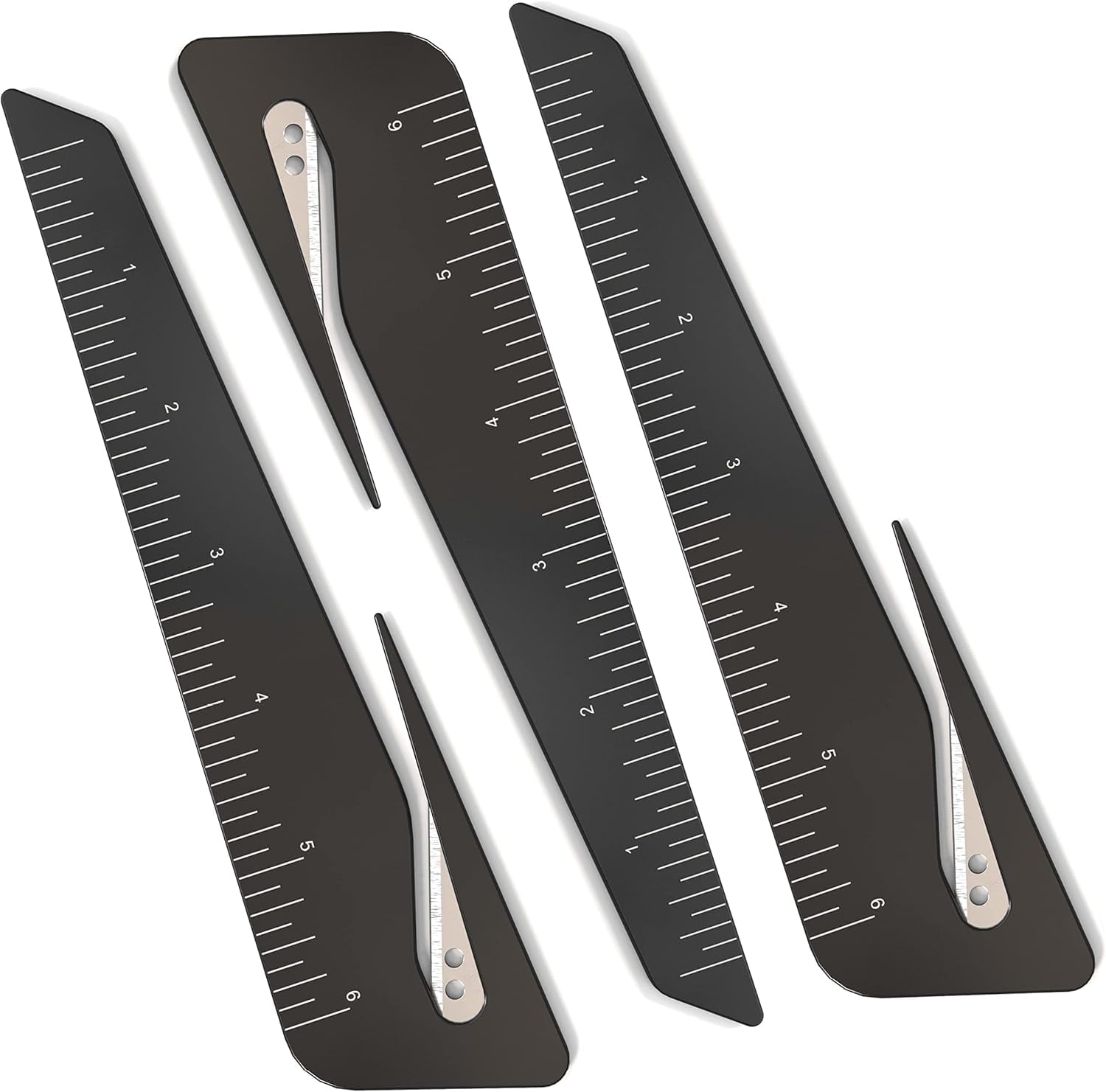 Ruler & Letter Opener Combo - Easy to Hold - Oversized Grip -6 Inch ...