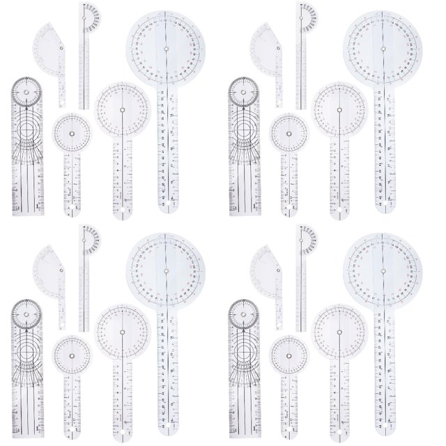 Ruler Plastic Goniometer 24 Pcs Measuring Digital Caliper Protractor ...